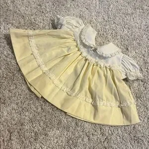 Bryan | Dresses | Bryan Dress Lace Yellow Diaper Cover Bloomers Set ...